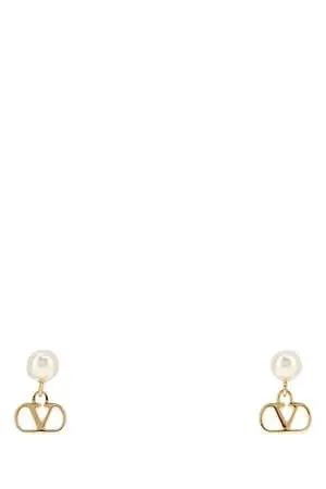 Valentino Garavani Metal Vlogo Signature Earrings - Gold
