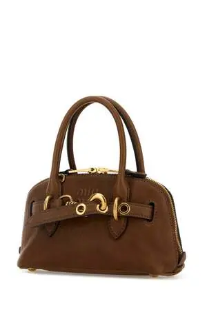 Miu Miu Caramel Leather Mini Aventure Handbag - Brown