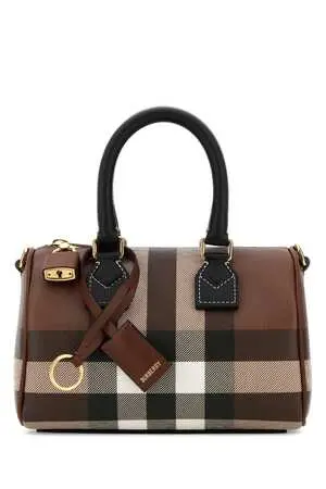 Burberry Printed Canvas Mini Check Handbag - Multicolor