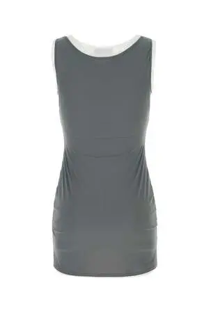 Miu Miu Grey Stretch Nylon Mini Dress