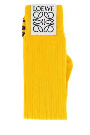 Loewe Stretch Wool Blend Socks - Yellow