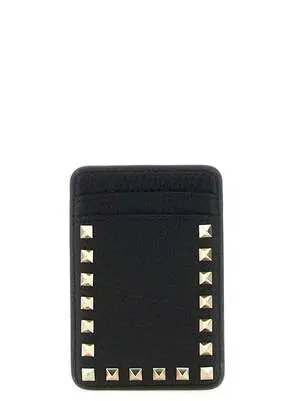 Valentino Garavani Rockstud' Magnetic Card Holder - Black