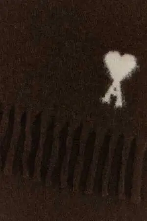 AMI Paris Dark Alpaca Blend Scarf