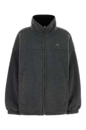 Alexander Wang Dark Grey Flannel Oversize Reversible Jacket - Gray