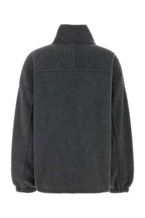 Alexander Wang Dark Grey Flannel Oversize Reversible Jacket