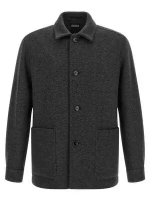 Zegna Jersey Overshirt - Gray