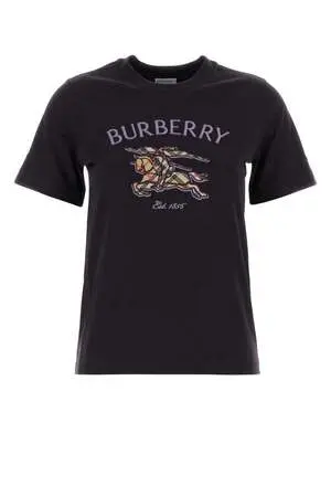 Burberry Aubergine Cotton T-shirt - Purple