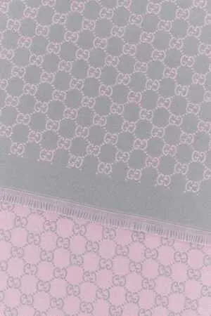 Gucci Embroidered Wool Blend Scarf
