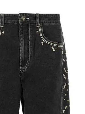 Isabel Marant Étoile Marant 'jorian' Jeans With Embroideries