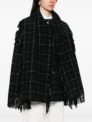 TOTEME Wool Fringed Scarf Jacket