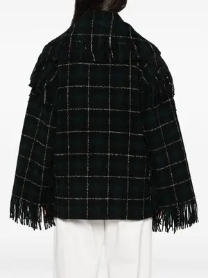 TOTEME Wool Fringed Scarf Jacket