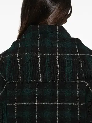 TOTEME Wool Fringed Scarf Jacket