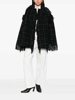 TOTEME Wool Fringed Scarf Jacket