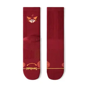 SEMIBOLD Merino Wool Hiking Crew Socks Devoted Fox - Red