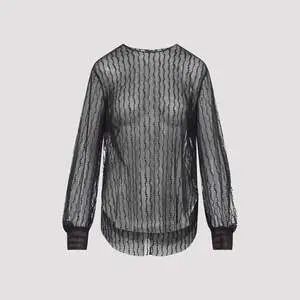 Alberta Ferretti Tulle Blouse For - Black