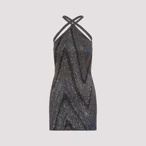 Missoni Halter Neck Sequin Knit Mini Dress