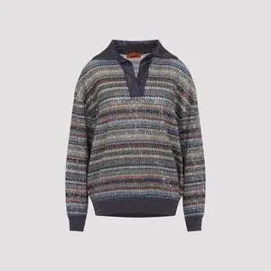Missoni Caperdoni Polo Shirt In Metallic-blend Viscose
