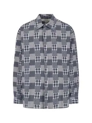 ERL Patchwork Plaid Cotton Shirt