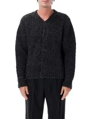 SUNFLOWER V-neck Button Front Cardigan Sweater - Nero