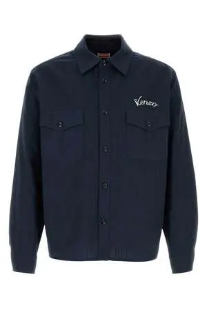 Kenzo Cotton Shirt For - Blue