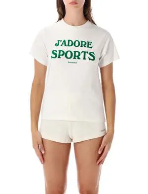 Sporty & Rich Sporty & Rich Graphic Cotton T-Shirt Verde
