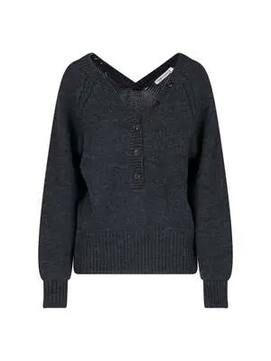 Our Legacy Button-front V-neck Cardigan - Grey