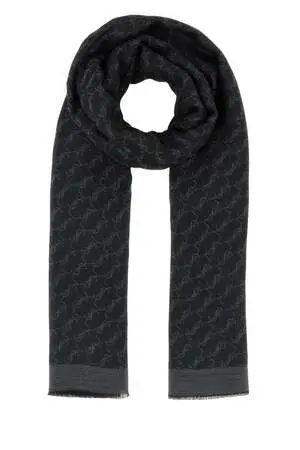 Saint Laurent Embroidered Cashmere-silk Scarf, 215 Cm X 75 Cm - Printed