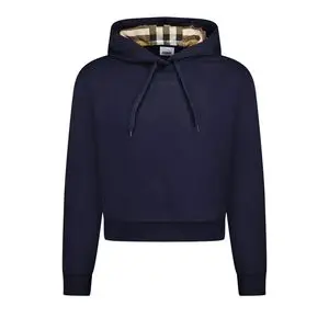 Burberry Talley Check Hoodie 'navy - Blue