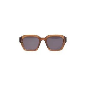 Mykita X Maison Margiela Mmraw019 Sunglasses 'raw Topaz Cool Grey Solid - Orange