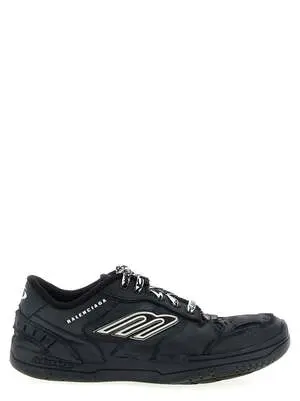 Balenciaga Hamptons Worn-out' Sneakers - Black
