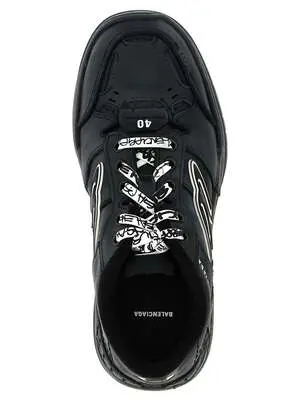 Balenciaga Hamptons Worn-out' Sneakers - Black