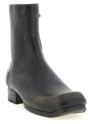 MAISON MARGIELA Vintage Leather Ankle Boots