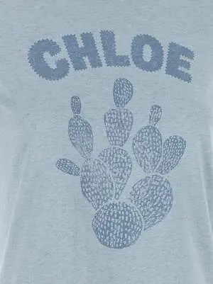 Chloé Graphic Print T-shirt - Blue