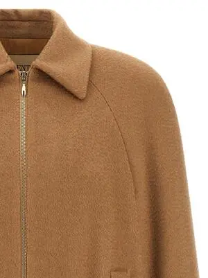 Valentino Garavani Fur Insert Caban - Brown