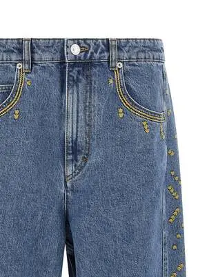 Isabel Marant Étoile Marant 'jorian' Jeans With Embroideries