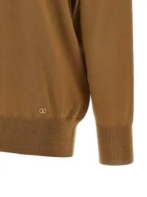 Valentino Garavani Lavallière Collar Sweater - Brown
