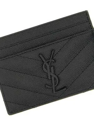 Saint Laurent Logo Matelassé Card Holder