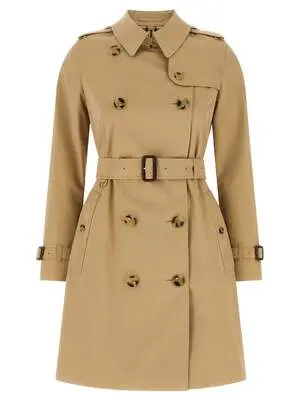 Burberry Kensington' Trench Coat - Cream