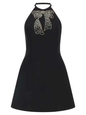 Valentino Garavani Dress With Front Embroidery - Black
