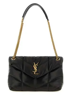 Saint Laurent Puffer' Small Shoulder Bag - Black
