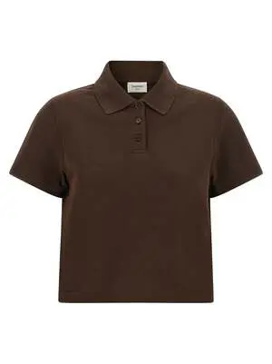 Saint Laurent Cassandre' Crop Polo Shirt