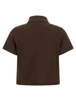Saint Laurent Cassandre' Crop Polo Shirt