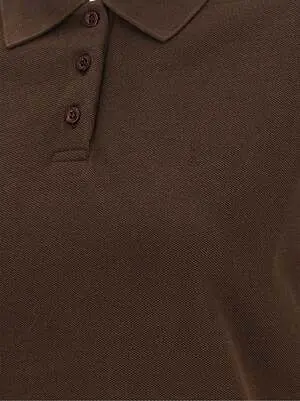 Saint Laurent Cassandre' Crop Polo Shirt