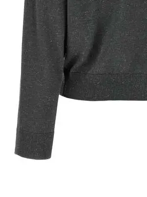 Peserico Lamé Thread Turtleneck Sweater - Gray