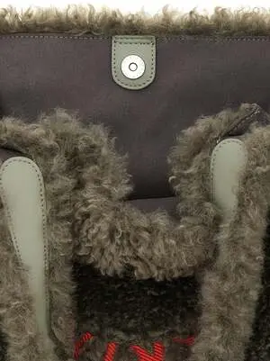 Stella McCartney Shearling Logo Shopping Bag