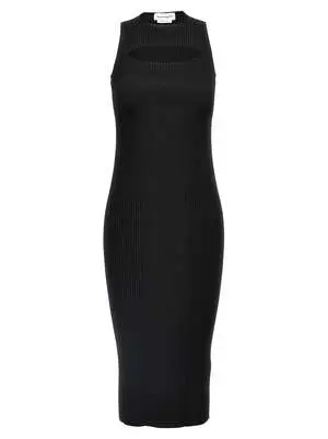 Alexander McQueen Ribbed Knit Dress - Black