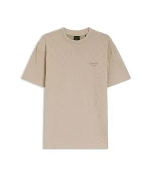BOSS Porsche X Cotton T-shirt With Pasha Pattern - Light Beige