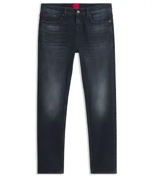 Hugo Slim-fit Jeans In Vintage-wash Stretch Denim