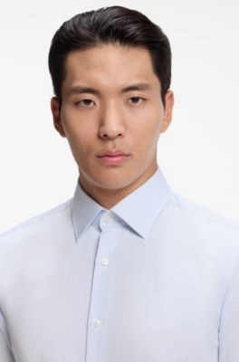 BOSS Slim-fit Shirt In Pepita-patterned Cotton