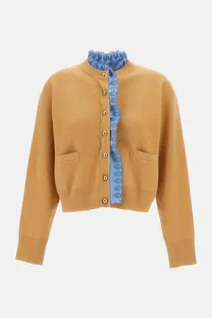 Rabanne Cardigan With Satin Insert